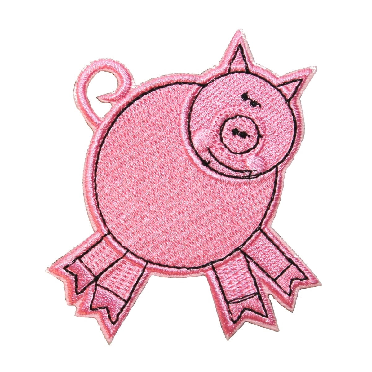 ID 0721B Pink Porky Pig Patch Swine Farm Animal Embroidered Iron On ...