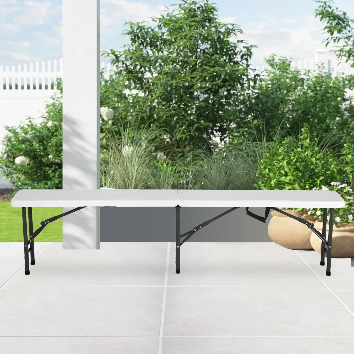 Click here for Niamvelo Folding Bench  6ft Plastic Portable Bench... prices