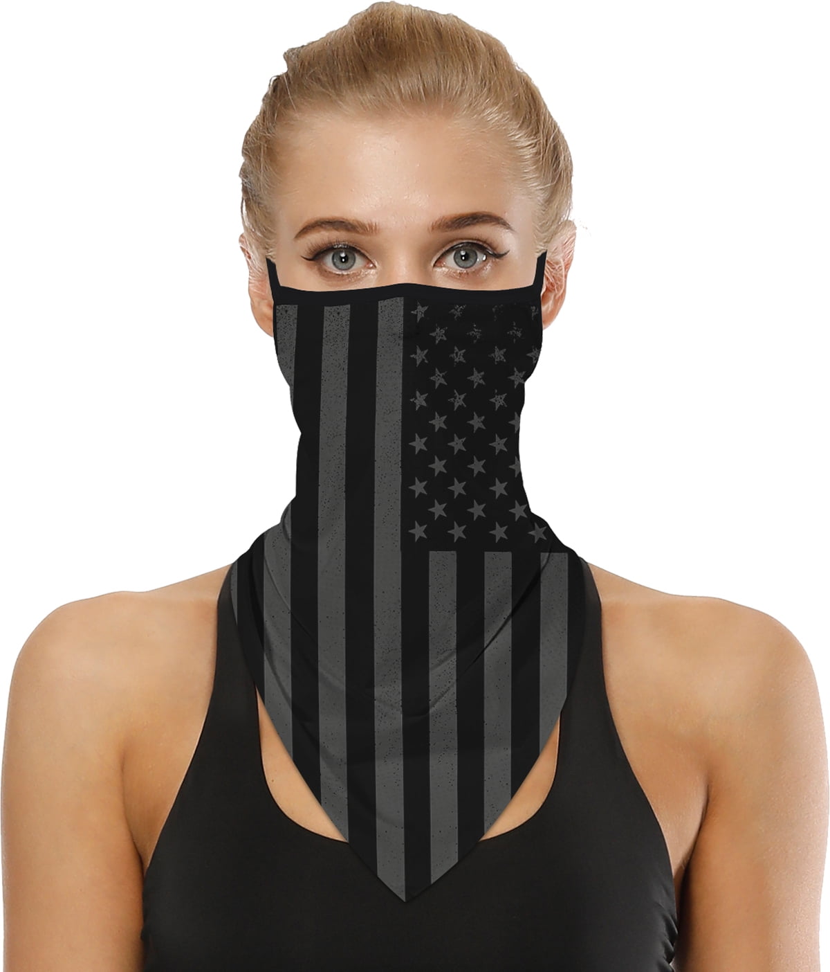 Face Bandana with Ear Loops Neck Gaiter Mask Scarf Balaclava Protection ...