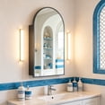 Black Medicine Cabinet Mirror with Power Outlet, for Left or Right ...