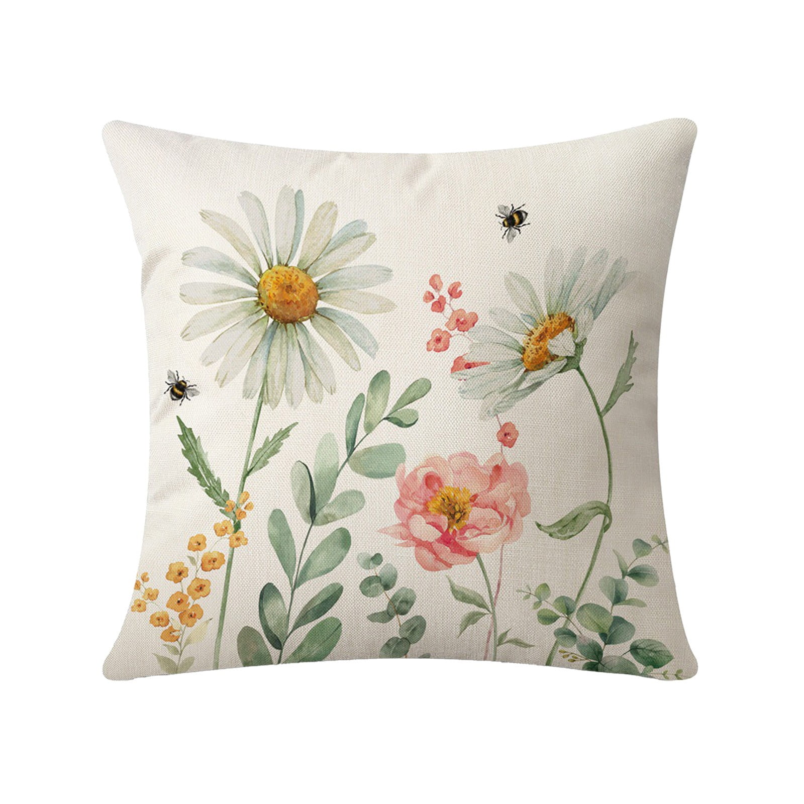 Click here for Vwrxbz Watercolor Flower Throw Pillowcase Farmhous... prices