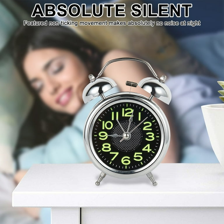 Modern Alarm Clock Silver