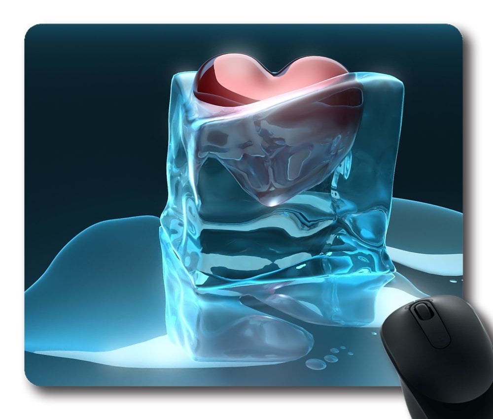 POPCreation Cute Red Heart With Ice Nice Mouse pads Gaming Mouse Pad 9 ...