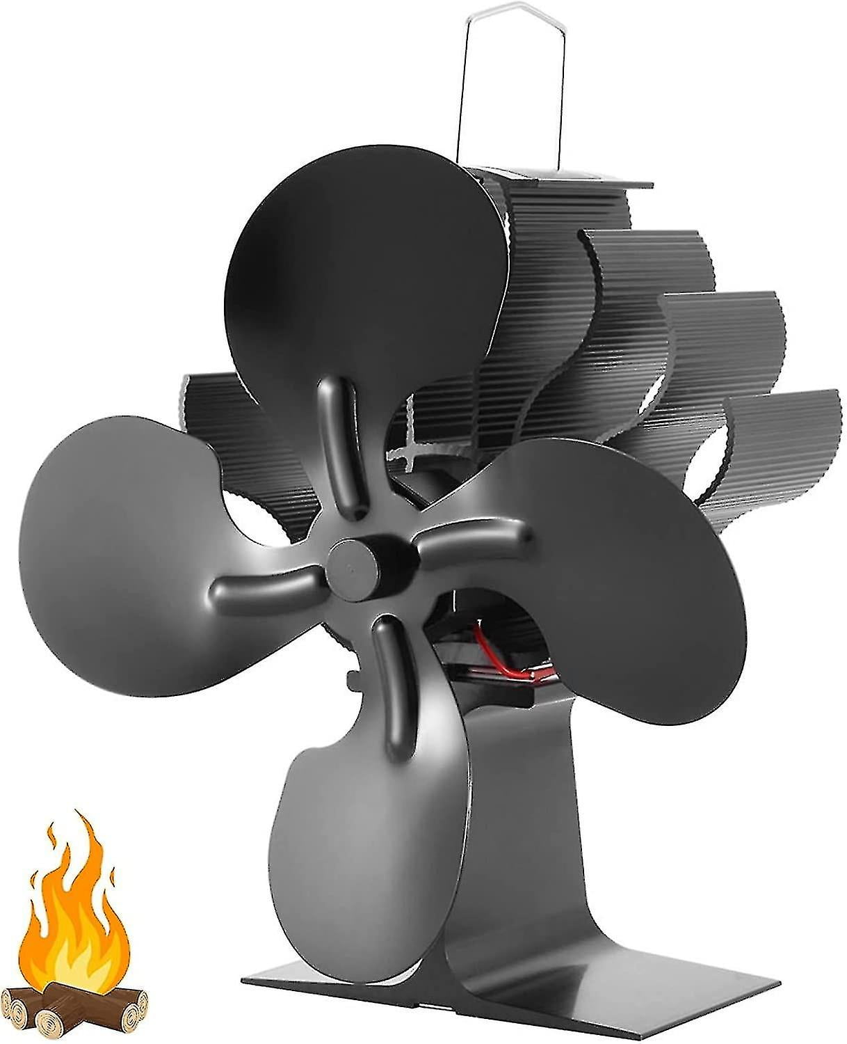 Quemador de leña Ventilador de calor Ventilador de chimenea Estufa de ...