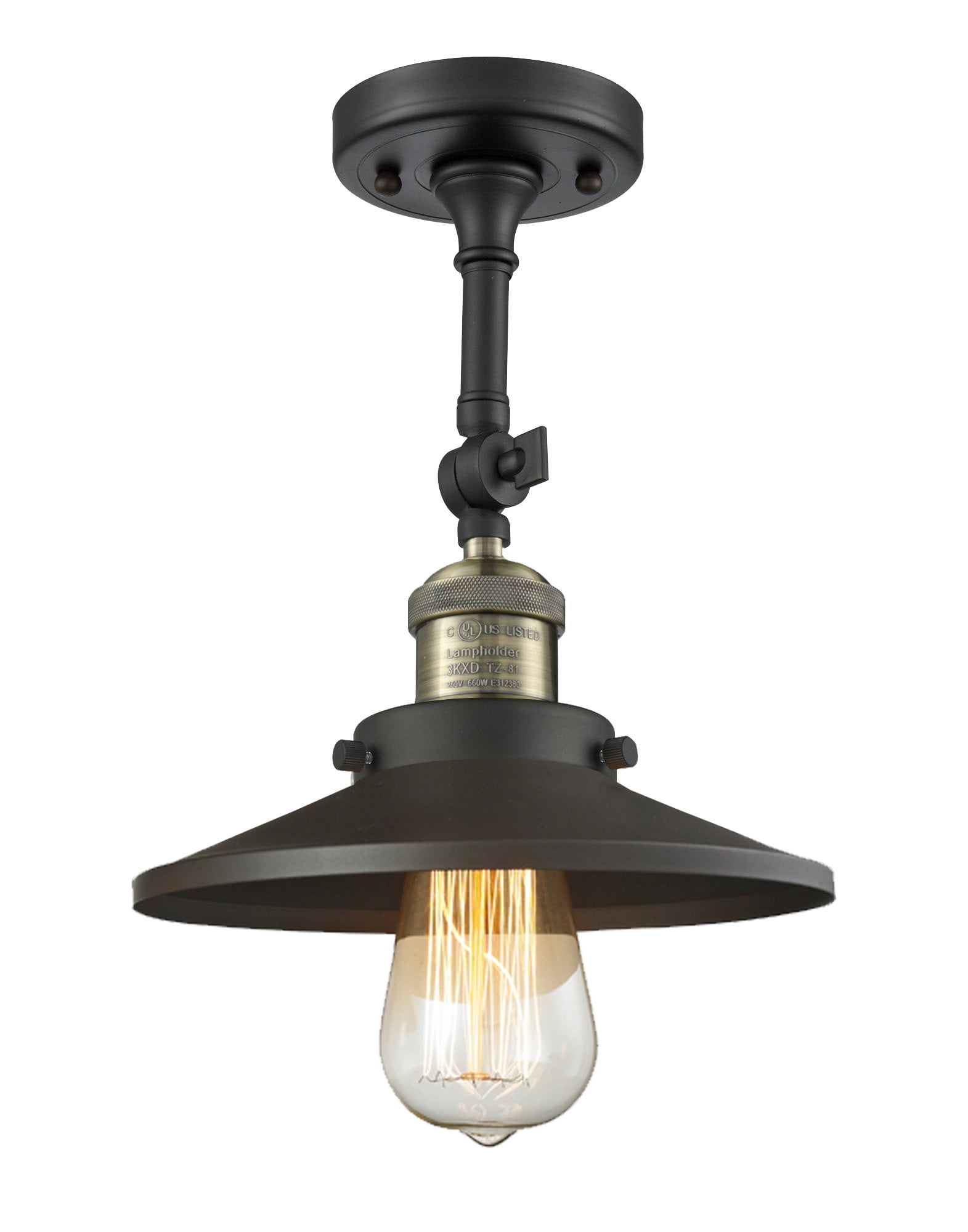Light Fixture With Railroad Track