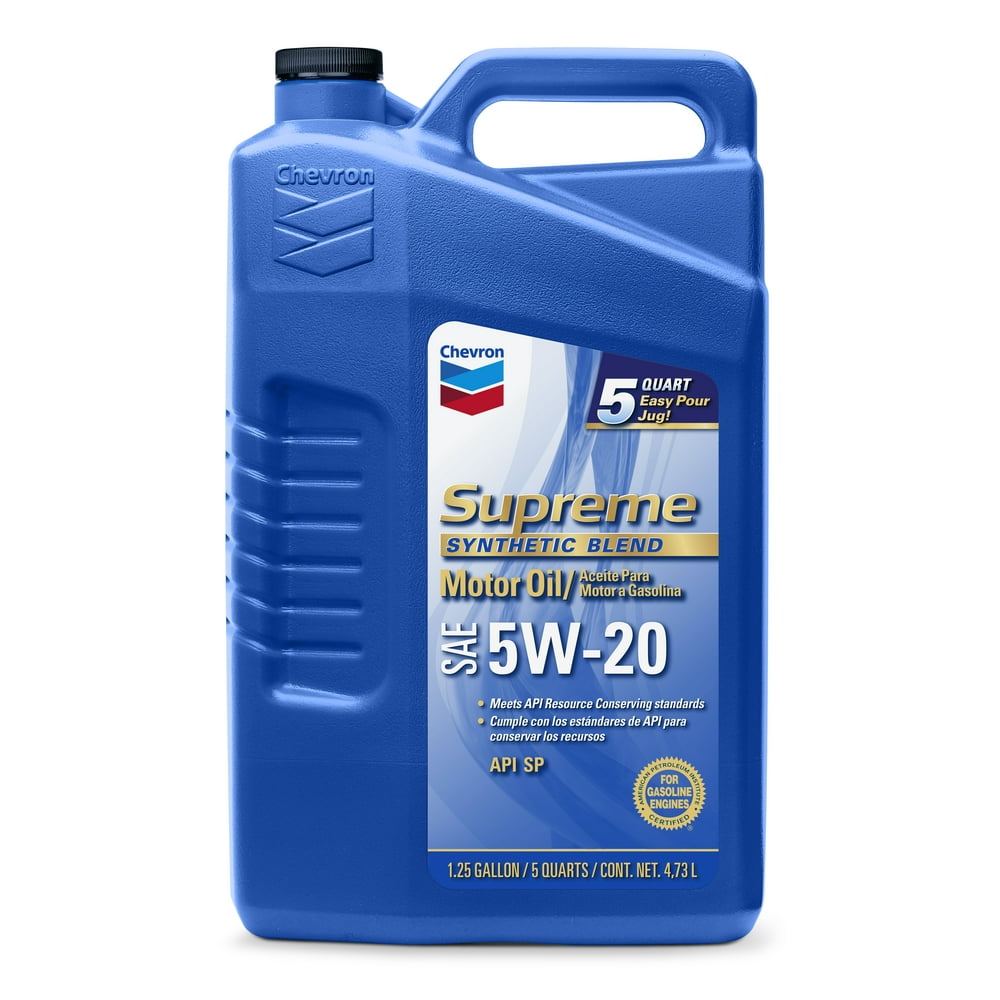 Chevron Supreme 5W-20 Motor Oil, 5qt - Walmart.com - Walmart.com