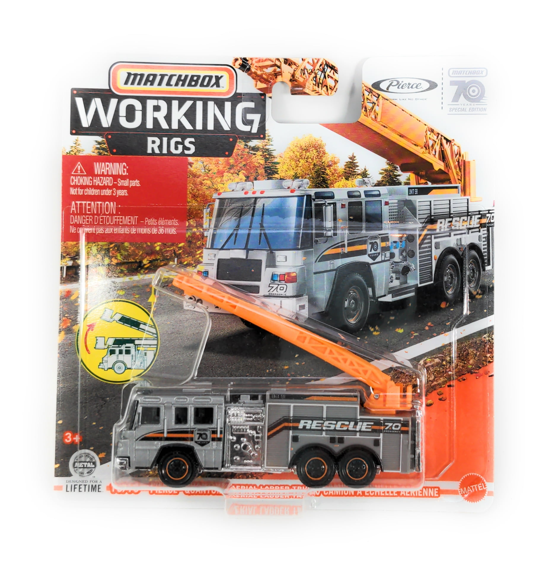 Matchbox Working Rigs Pierce Quantum Aerial Ladder Truck 10/16 ...