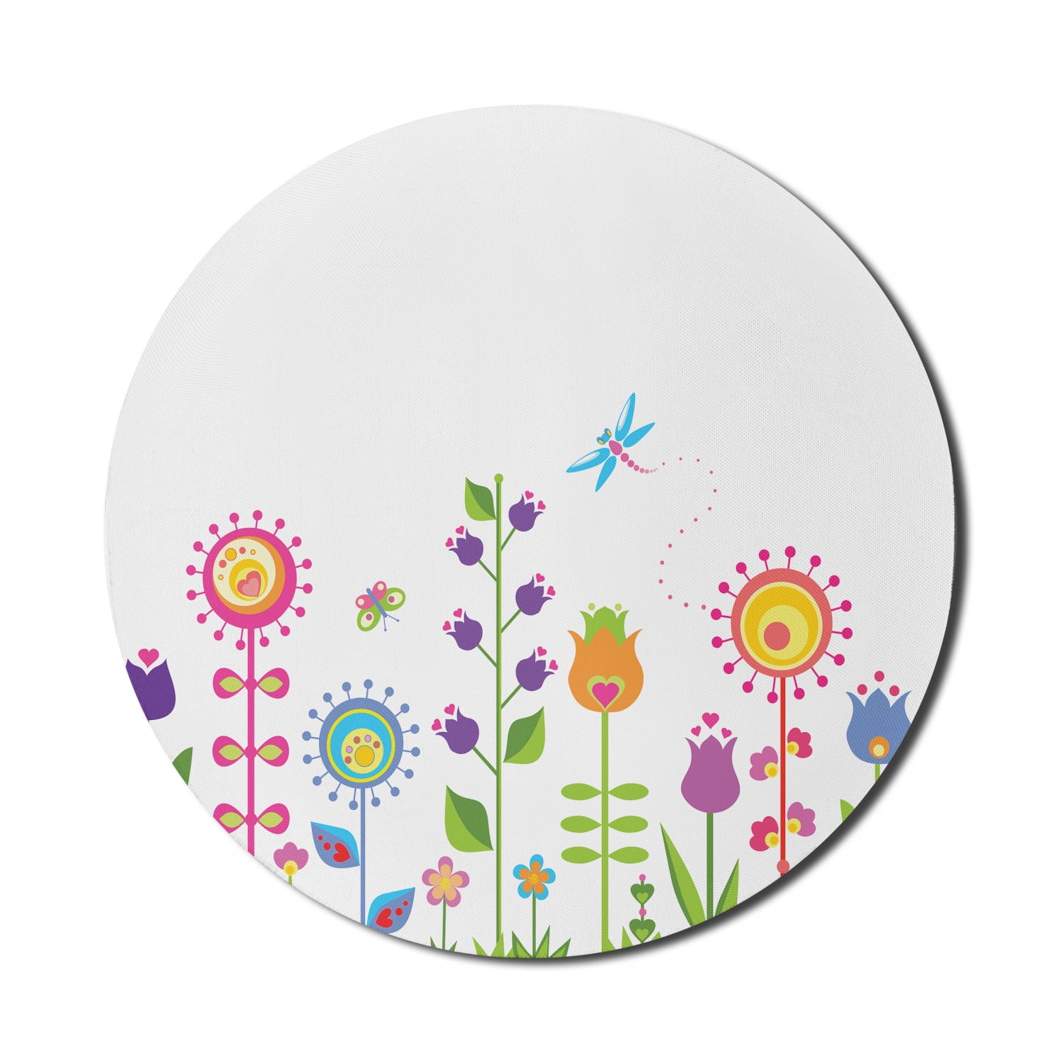 Tulip Mouse Pad for Computers, Floral Set Different Type of Flowers on ...