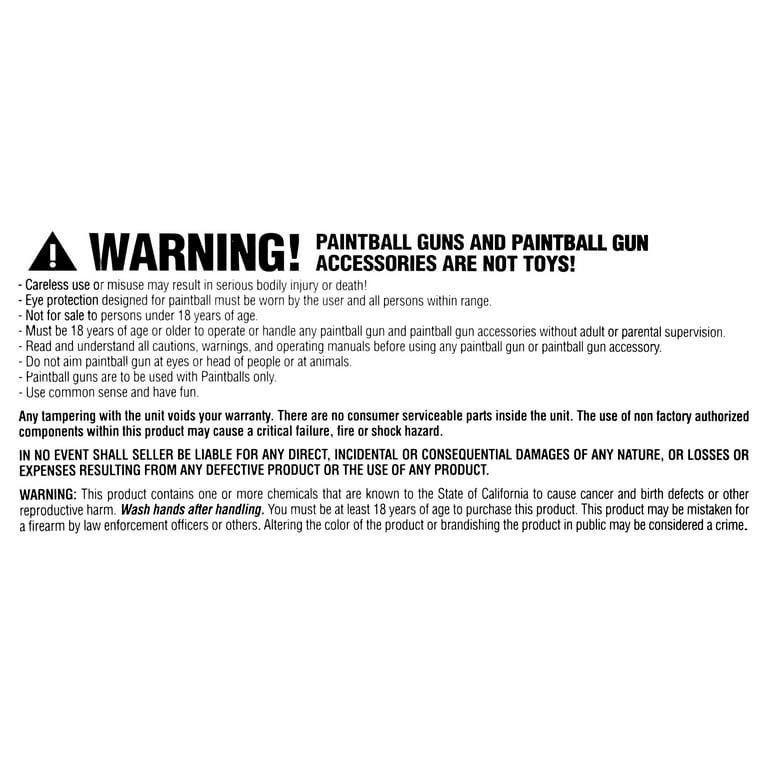 Paintball Warning Sign