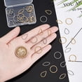 48Pcs 6 Styles Stainless Steel Linking Ring Horse Eye Round Ring ...