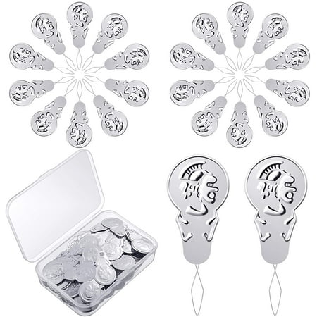 Silver Tone Wire Loop Needle Threaders Aluminum Needle Threader Stitch ...