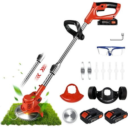 Weed Trimmer, LZMY Weed Eater Weed Wacker 21V Battery Powered, Cordless ...