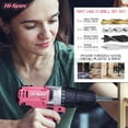 Hi-Spec Cordless Drill Tool Set: Pink Power Drill for Women used for ...