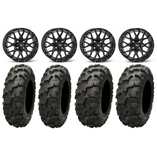 ITP Hurricane 14" Wheels Black 27" Blackwater Tires Sportsman 550 850 ...