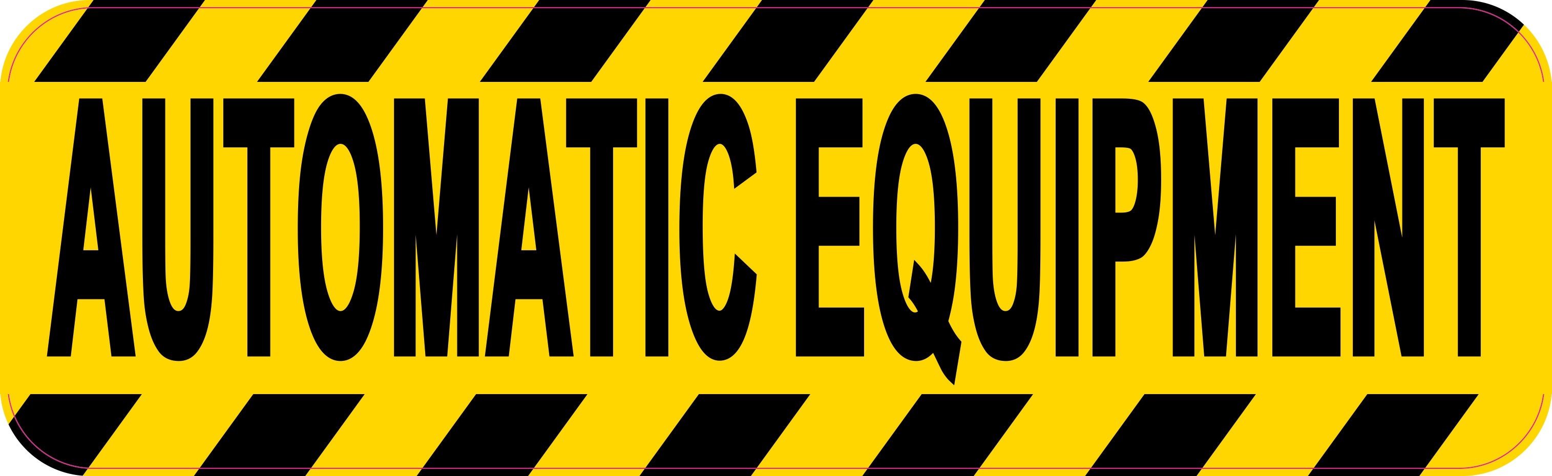 10in x 3in Automatic Equipment Magnet Vinyl Magnetic Business Door Sign ...