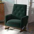 Dalston Mid Century Modern Velvet Rocker Livingroom and Bedroom Chair ...
