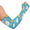 Cartoon Rabbit Pattern UV Protection Cooling Arm Sleeves, Compression ...