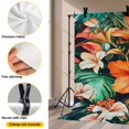 Burnt Orange Flower Backdrop for Photography, Fabric Photo Background ...