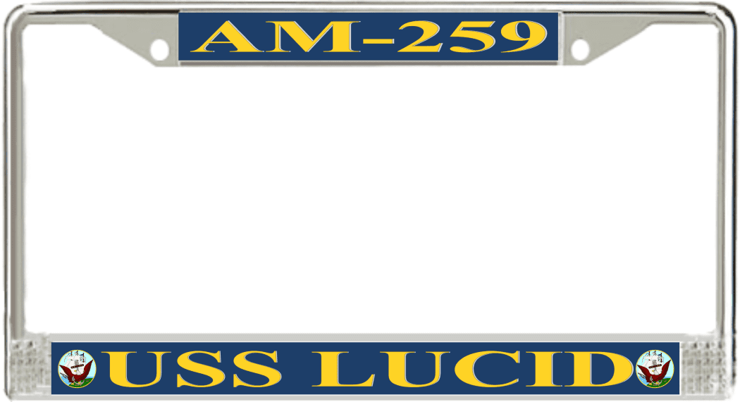 USS Lucid AM-259 License Plate Frame - Walmart.com