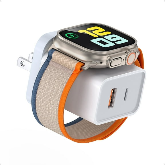 3-in-1 Adapter for Apple Watch, 20W USB C Fast Charging Block with Dual ...