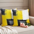 Abstract Color Stitching Outdoor Throw Pillow Covers Set of 2, Black ...