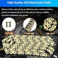 428H Motorcycle Chain 122 Links with Connecting Master Link for for ...
