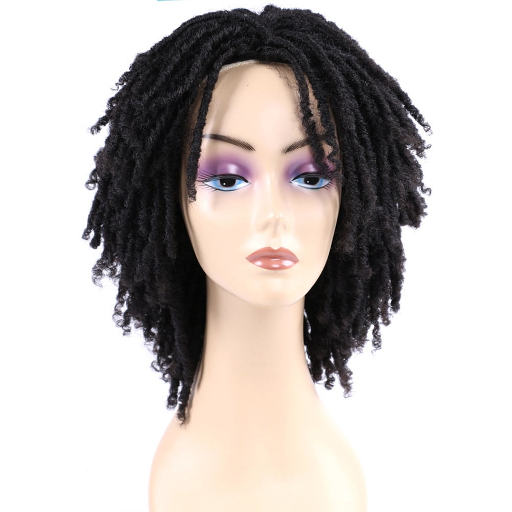 6 inch Synthetic Dreadlocks Wig Twist Wigs for Black Women Short Curly ...