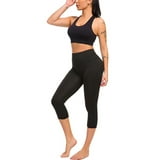 Frontwalk Women's High Waist Capris, Activewear Running Cropped ...