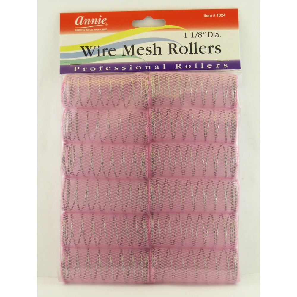 Annie 1-1/8" Wire Mesh Hair Rollers - 12 Pcs. - Walmart.com - Walmart.com