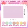35 Sheets Tissue Paper, 7 Metallic Colors Glitter Wrapping Tissue Paper ...