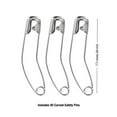 Hello Hobby Size 2 Curved Nickel-Plated Steel Safety Pins 1 1/2 Inches ...