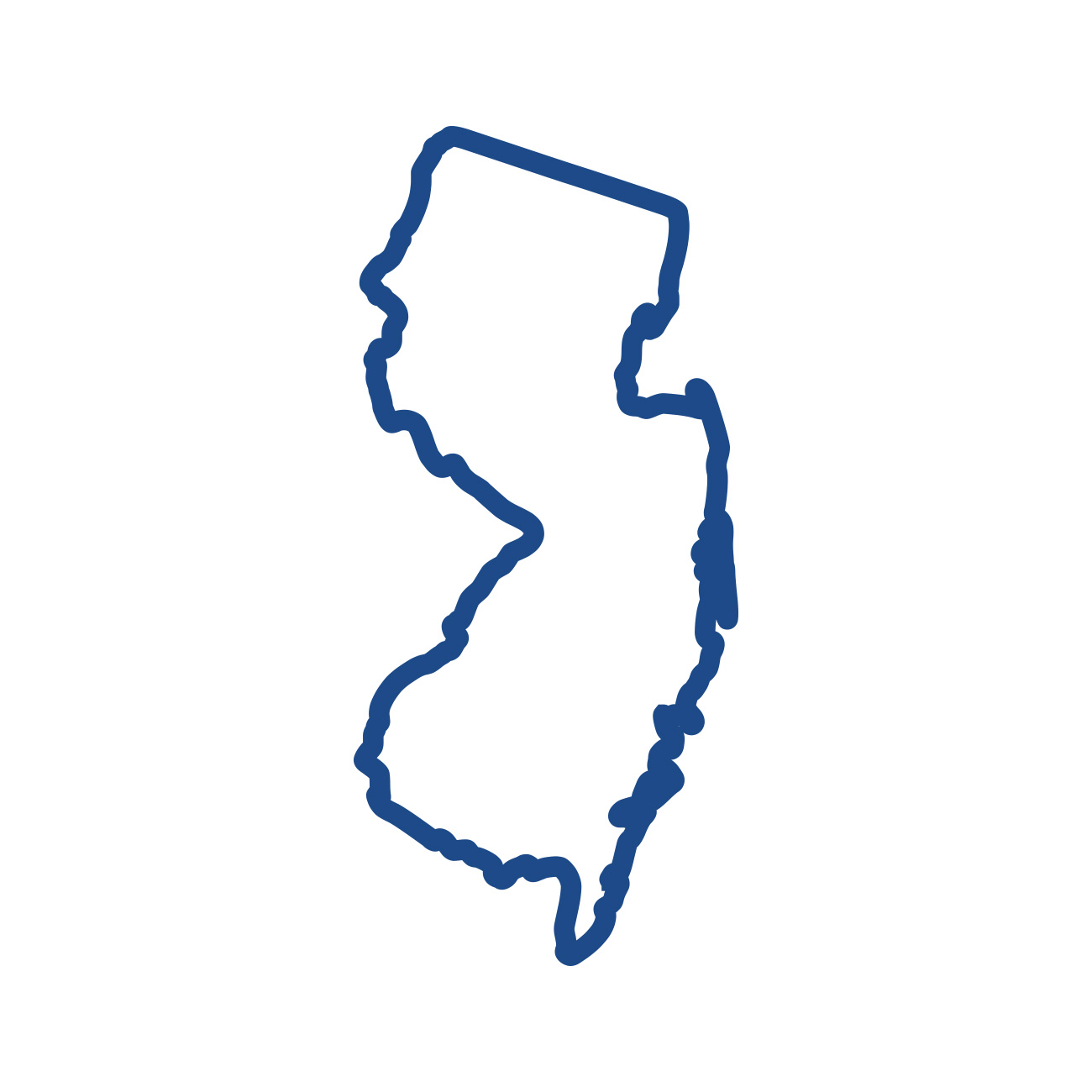 New Jersey Outline Sticker Decal Die Cut - Self Adhesive Vinyl ...