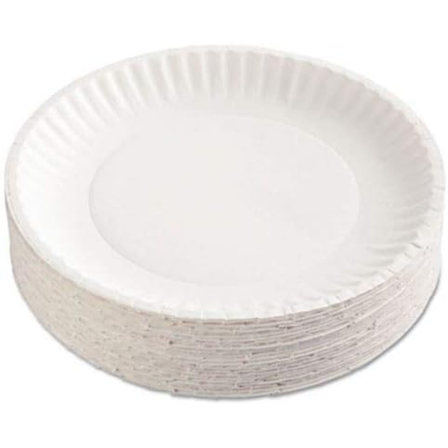 Paper Plates, 9" Diameter, White, 100/Pack, 12 Packs/Carton | Walmart ...