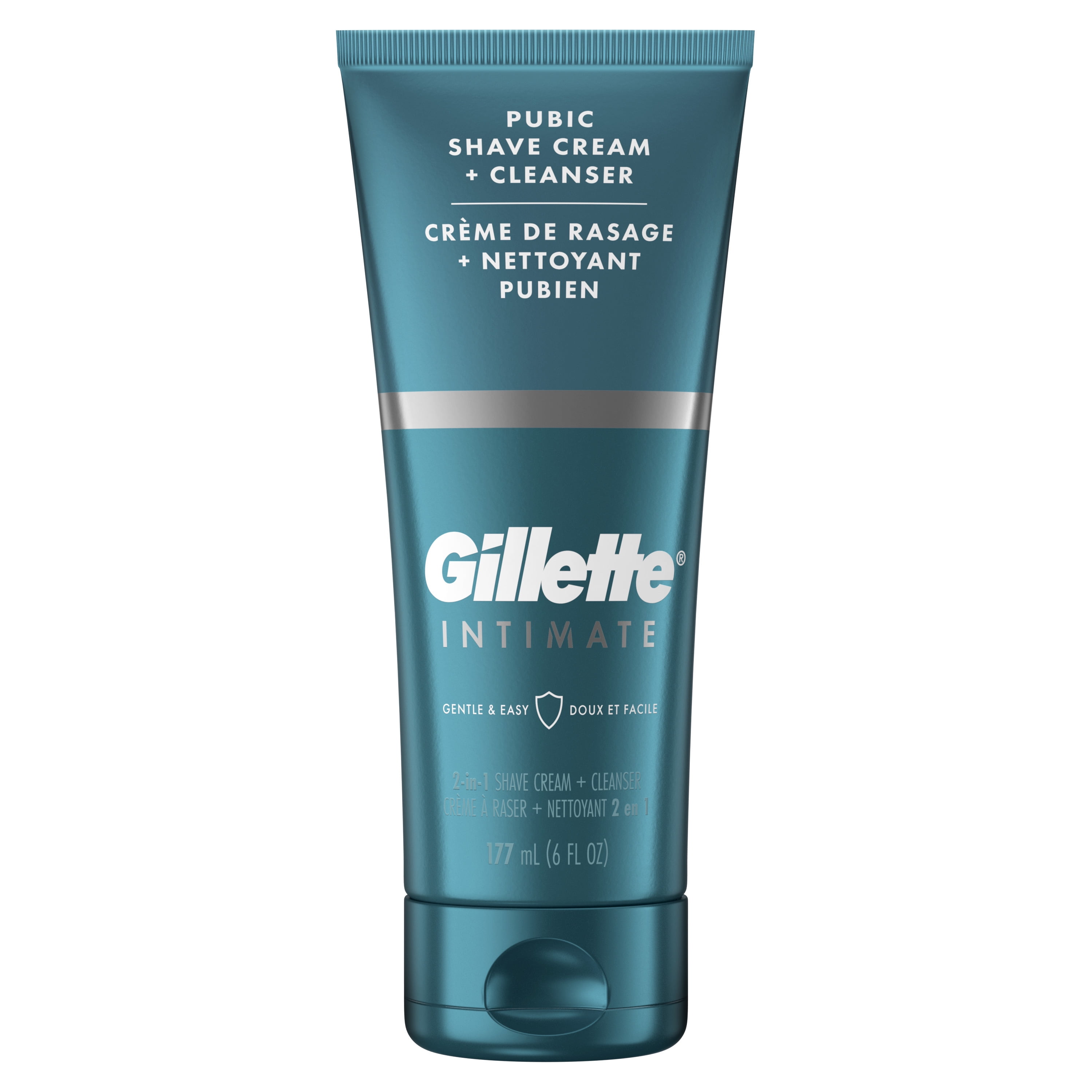Gillette Intimate 2 In 1 Pubic Shave Cream And Cleanser 6 Oz