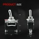 MICTUNING 6 Pack SPST 2 Pin Rocker Toggle Switch Metal Bat Waterproof ...