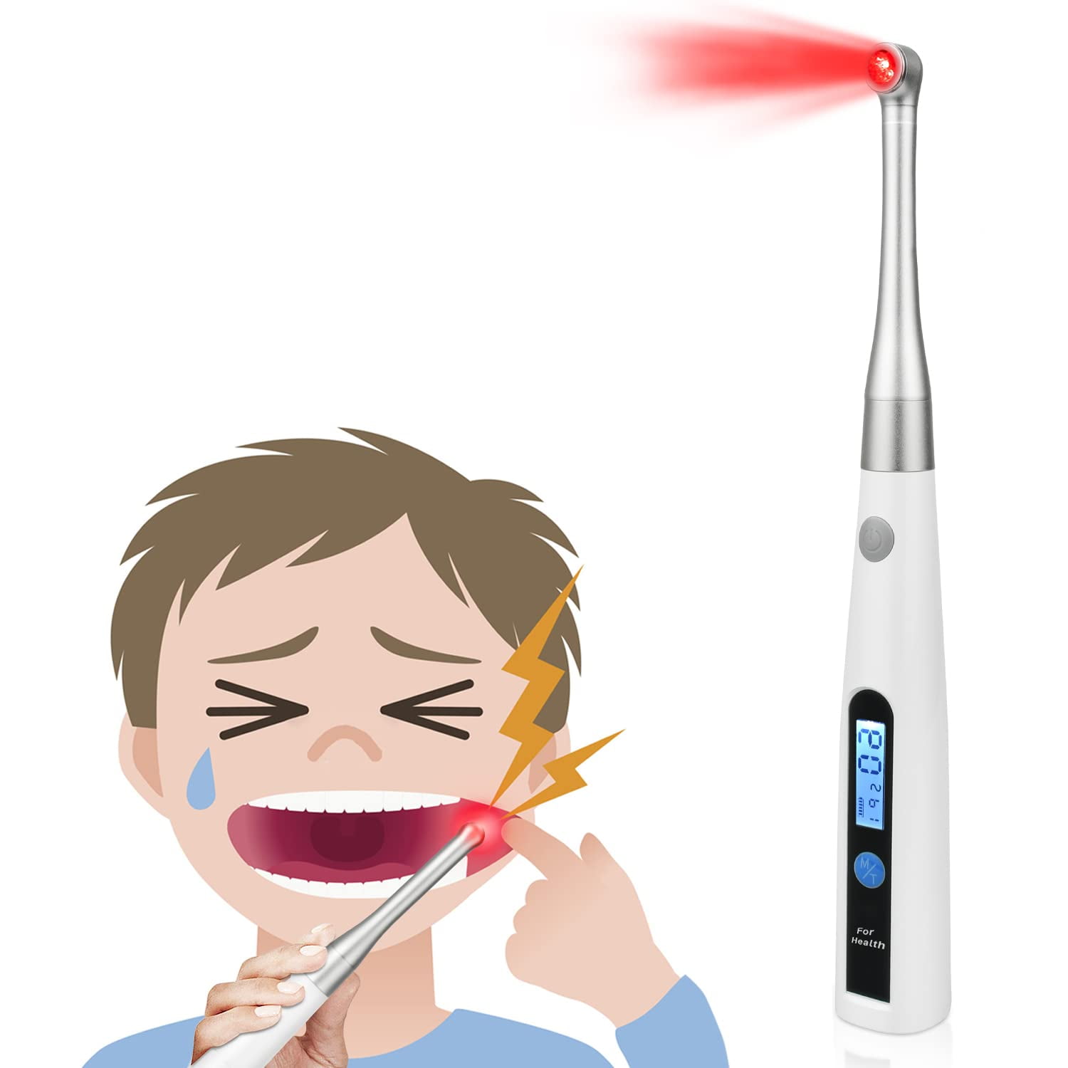 Cold Sore Red Light Therapy Device, Dual Wavelength Red Light Therapy ...