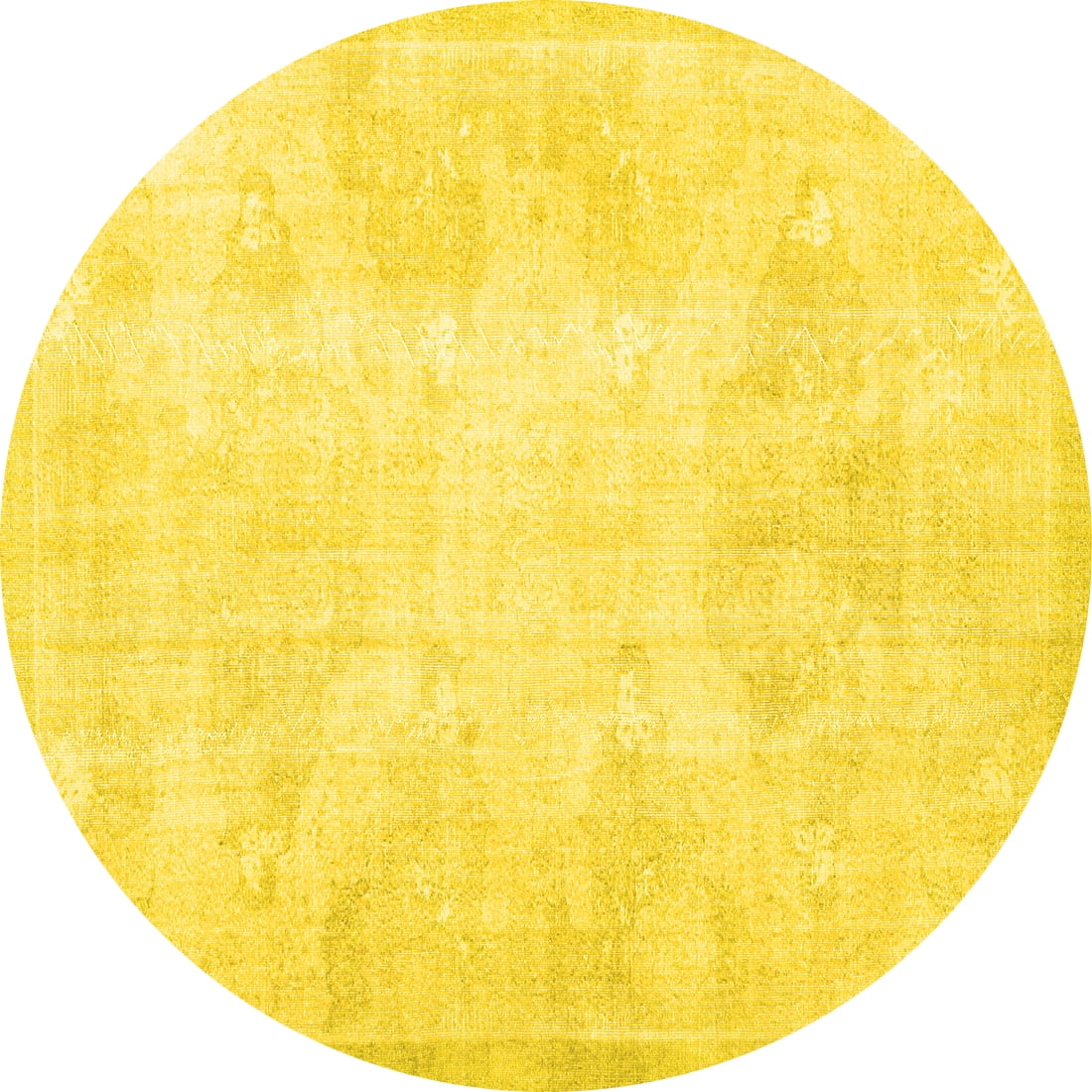 Ahgly Company Indoor Round Persian Yellow Traditional Area Rugs, 6 ...