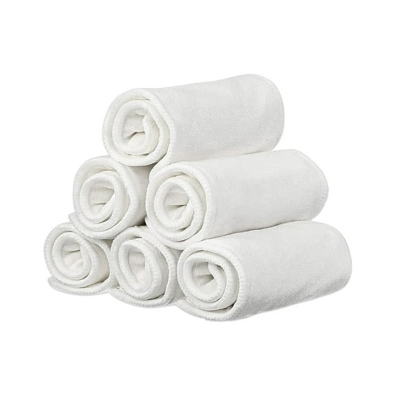 Bexikou Cotton Cloth Diapers, Reusable Washable Diaper Liners, 3-Layer ...