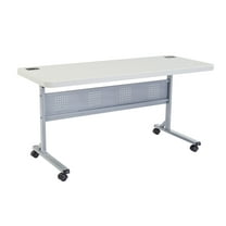 Rectangle Training Table, 24" W, 60" L, 29-1/2" H, Lightweight HDPE ...