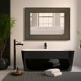 WallBeyond 30"×40" Rectangular Rustic Wood Mirror for Bathroom ...