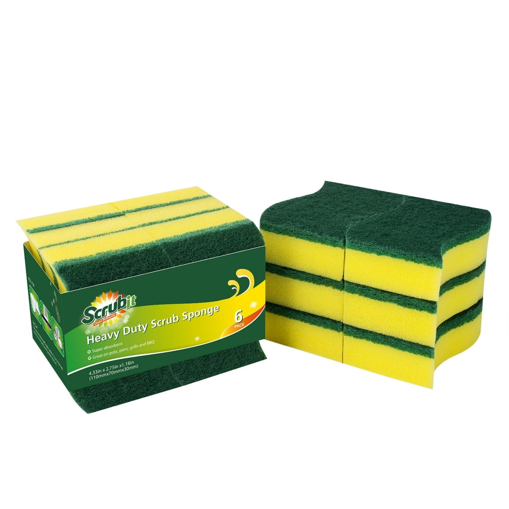 Non-Scratch Cleaning Scrub Sponge by SCRUBIT Kitchen, Dishes, Sink, and ...