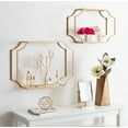 Kate and Laurel Metal Floating Shelves, Set of 2, 6" x 24", Gold ...