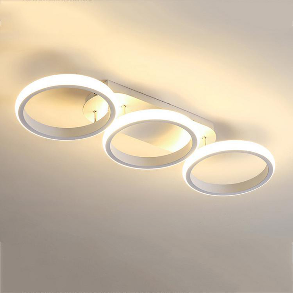 Modern LED Semi Flush Mount Ceiling Light, Minimalist Art Deco Ceiling ...
