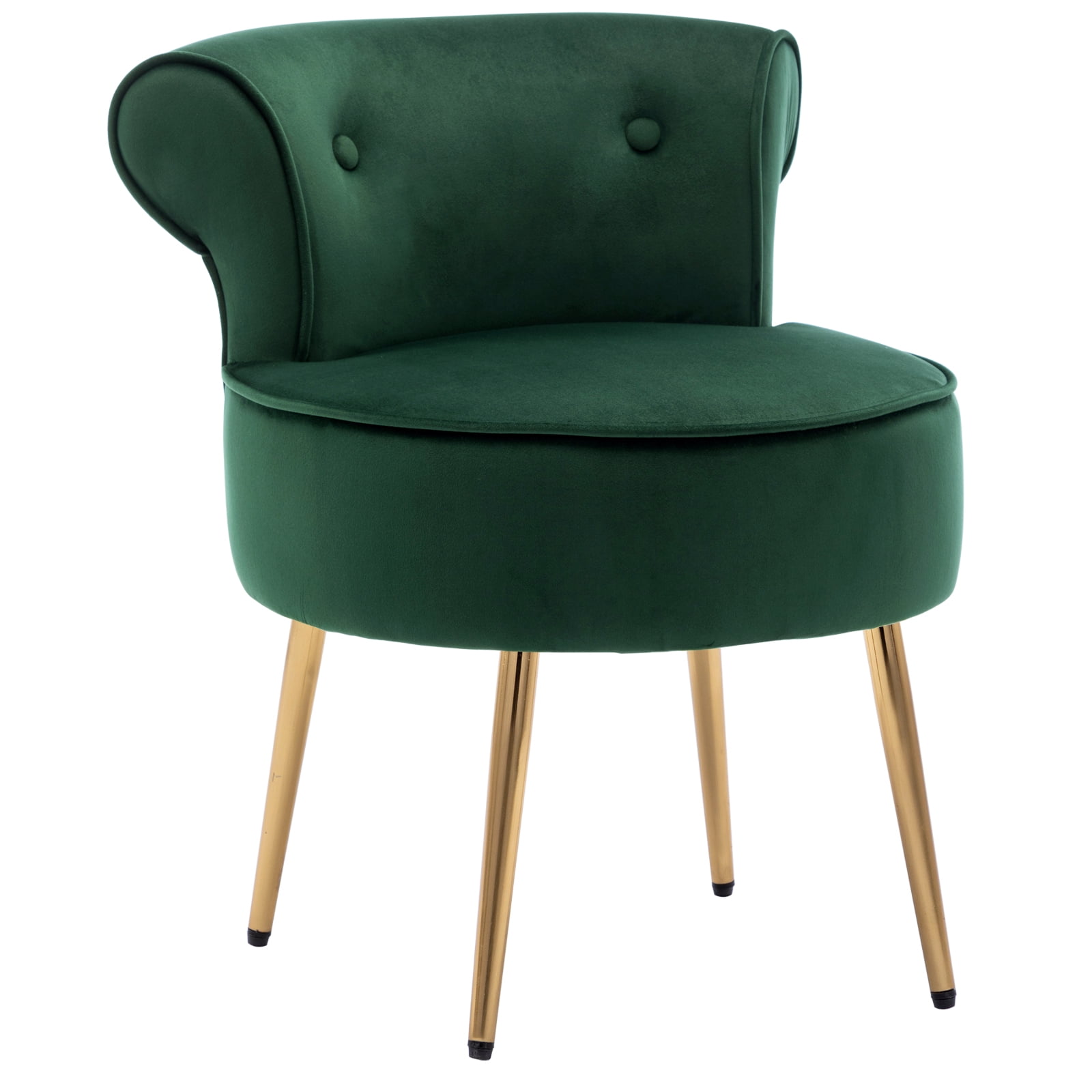 Duhome Velvet Vanity Chair with Back, Gold Legs, Tufted Accent Chair ...