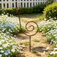 Rusty Metal Snail Garden Stake, 34.64 Inch Yard Art Sculpture, Outdoor ...
