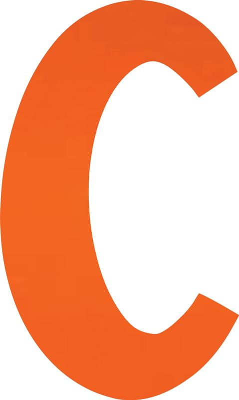 Acrylic Letter C Blank Craft, 8'' Tall Fluorescent Orange Custom Wedding Reception Signage, DIY ...