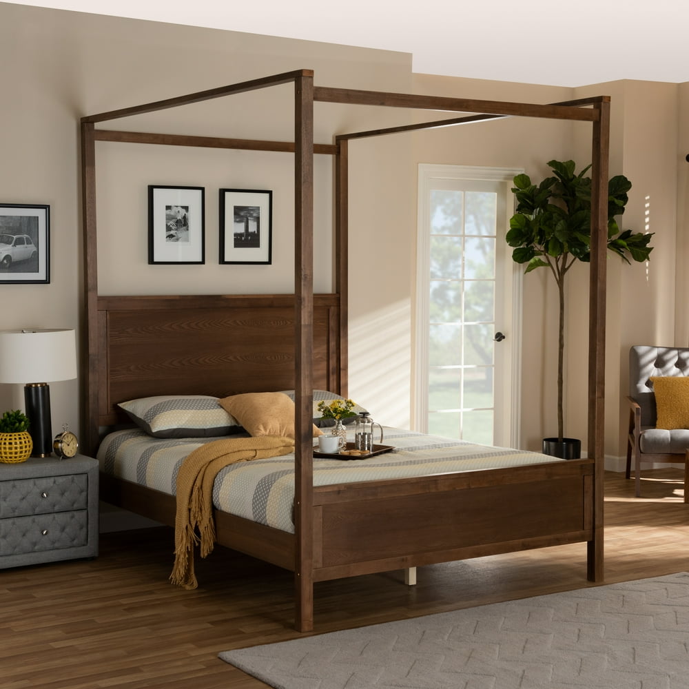 Baxton Studio Veronica Modern And Contemporary Walnut Brown Finished ...