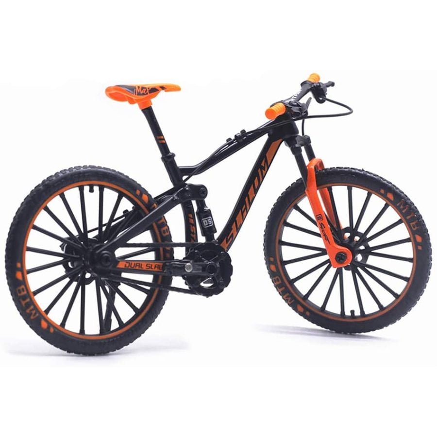 Mgfed Finger Mountain Bike Metal Bicycle Model 1 10 Model Cycling Diecast Toy Desk Craft Collection Orange