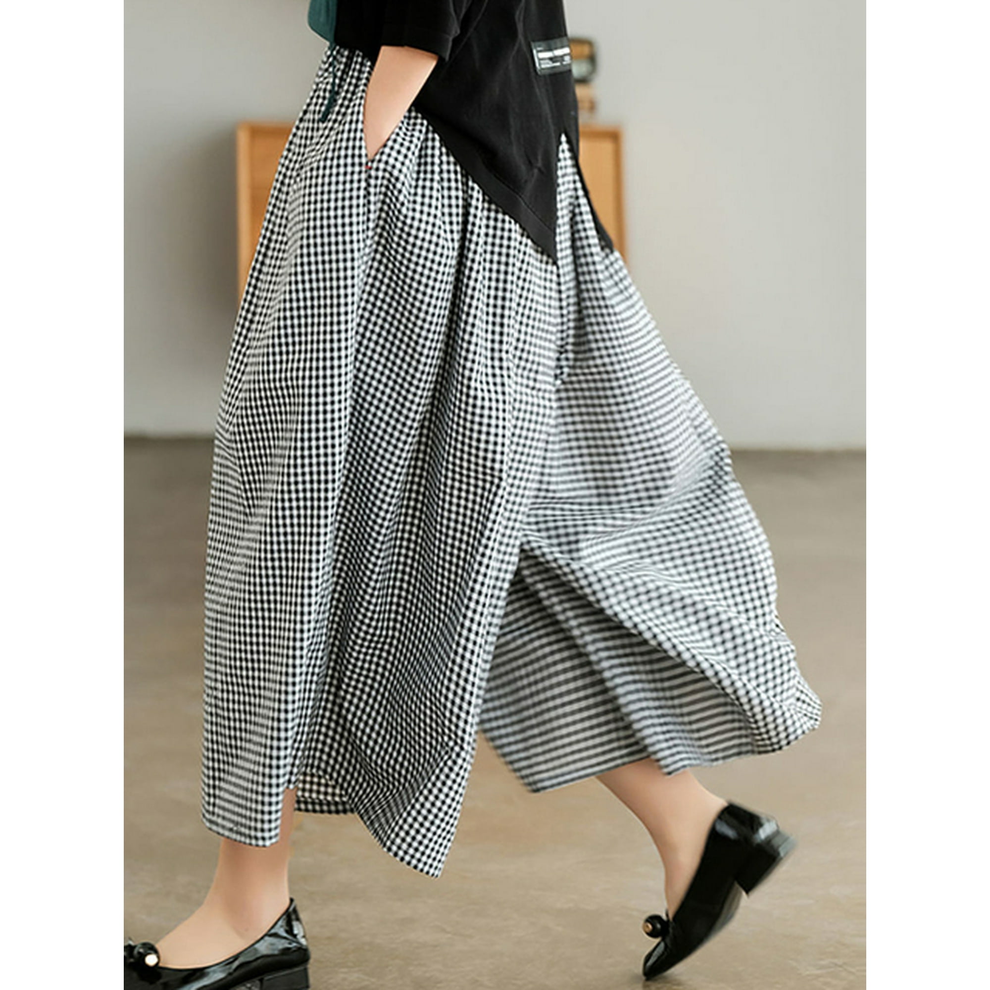 Click here for Chuank 2024 Spring Elegant Woman Dress Plaid Pants... prices
