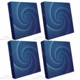 Abstract Outdoor Cushion Covers, Blue Stripe Geometric Swirling Shape ...
